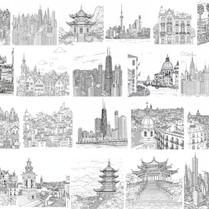 Procreate Cityscape Skyline Buildings Streets Stamp Brush Bundle Pack ...