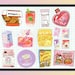 Cute Kawaii Doodle Yummy Food Snacks Digital Planner Sticker Bundle for ...
