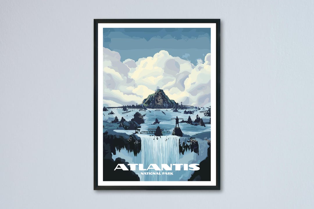 Atlantis the Lost Empire Minimalist National Park Poster Digital ...