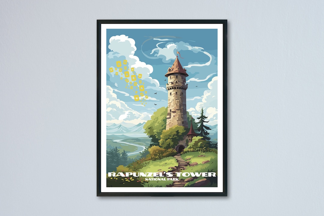 Rapunzel's Tower Minimalist National Park Poster Digital Download Home ...