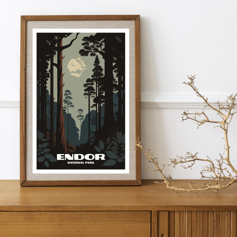 Endor Minimalist Star Wars National Park Poster Digital Download Home ...