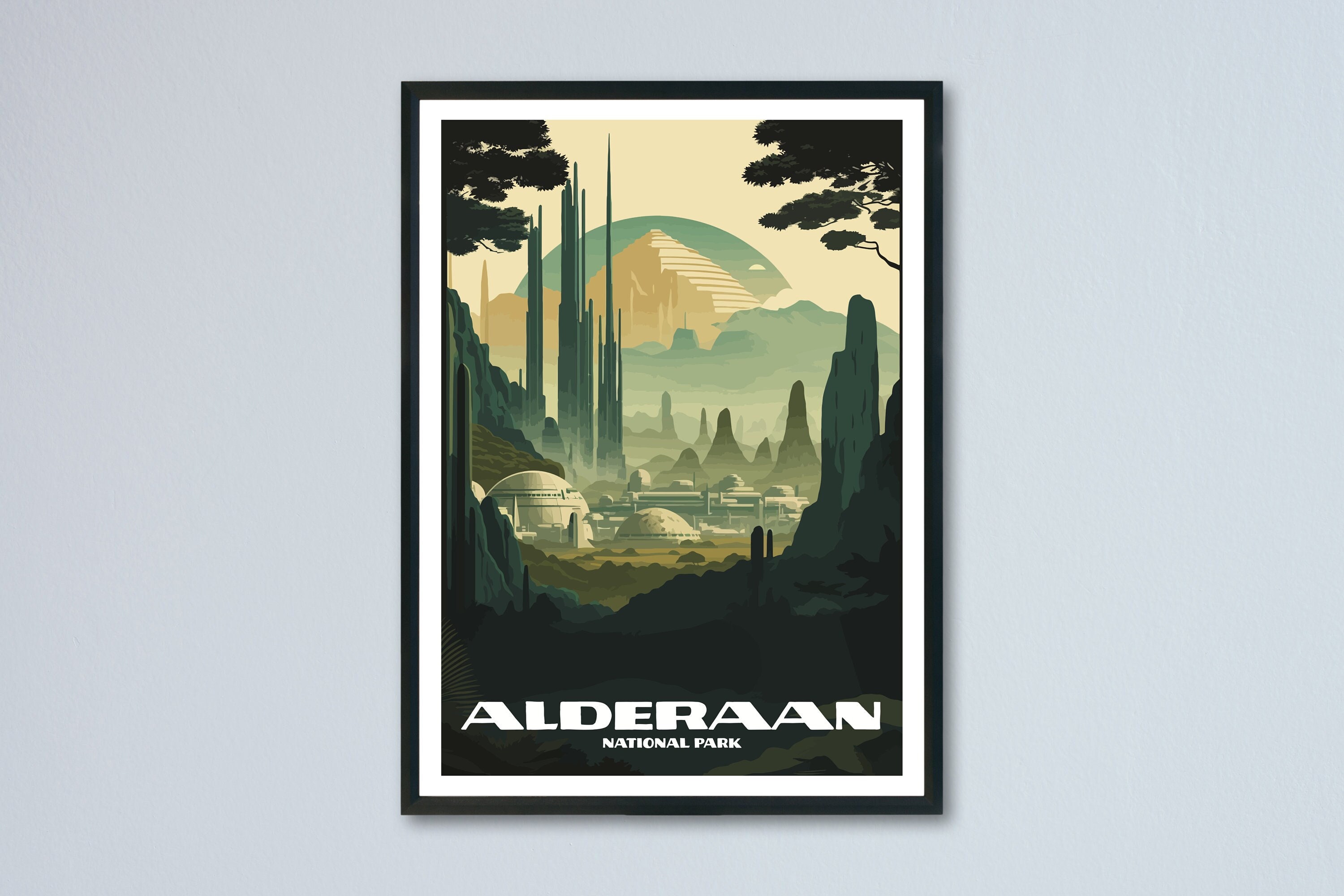 Alderaan Minimalist National Park Poster Star Wars Digital Download Home Decor Star Wars Poster ...