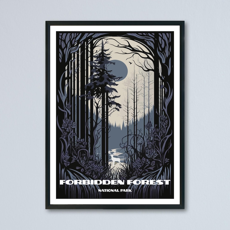 Forbidden Forest Print - Etsy