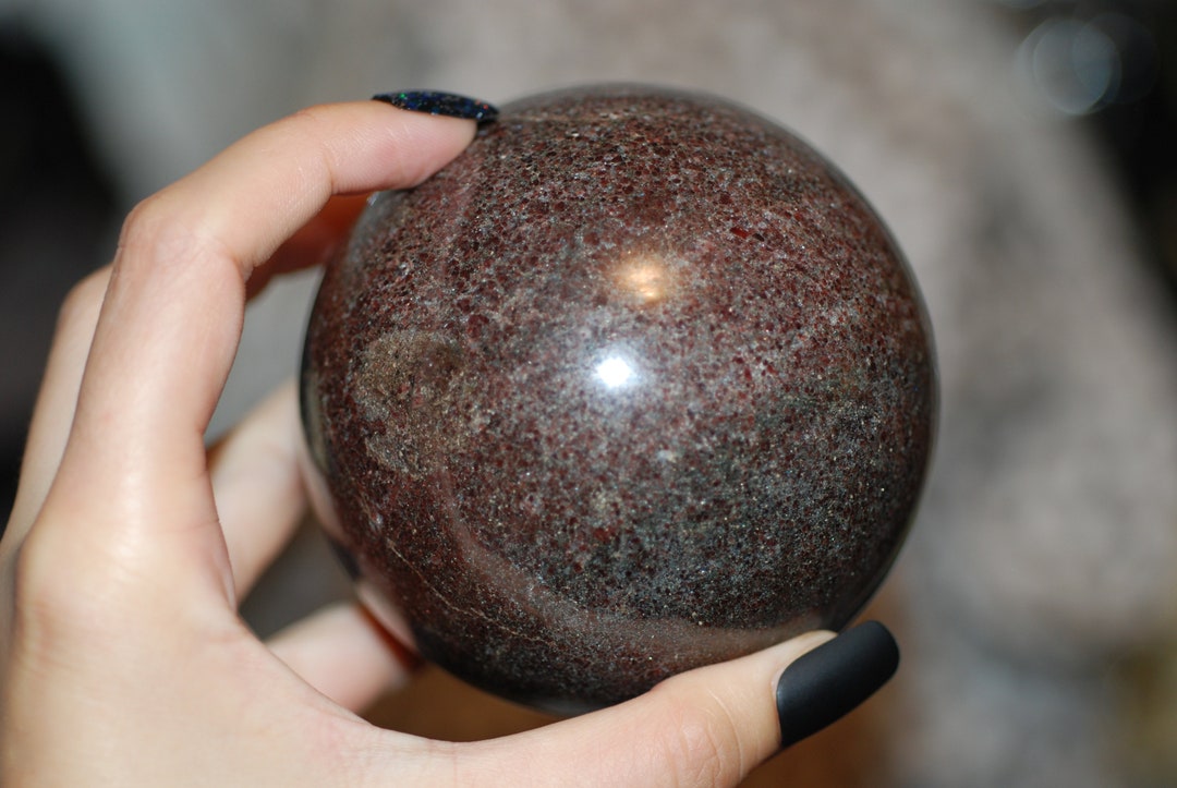 Large and Heavy Red Garnet Crystal Ball Sphere - Etsy