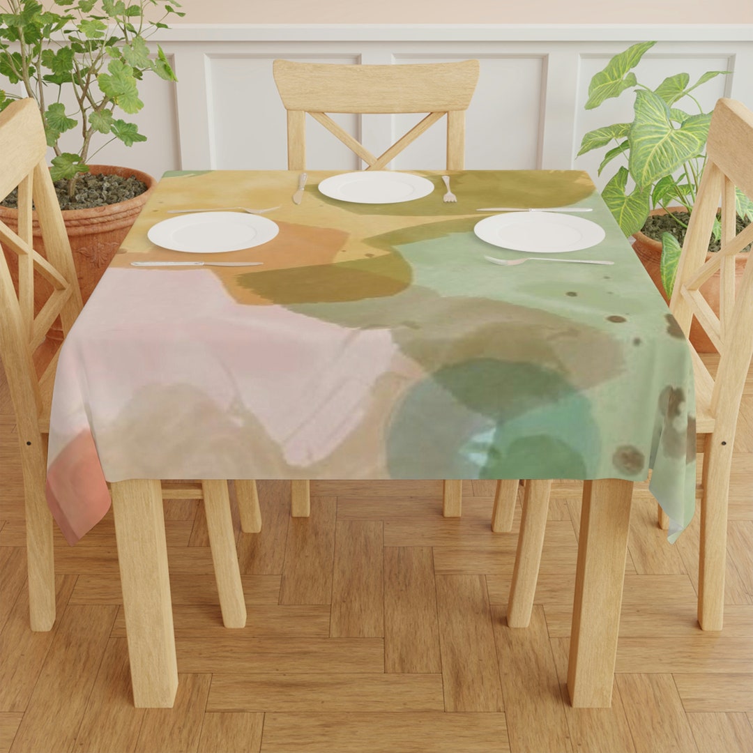 Tablecloth, Abstract Watercolor Tablecloth, Attractive Colorful ...