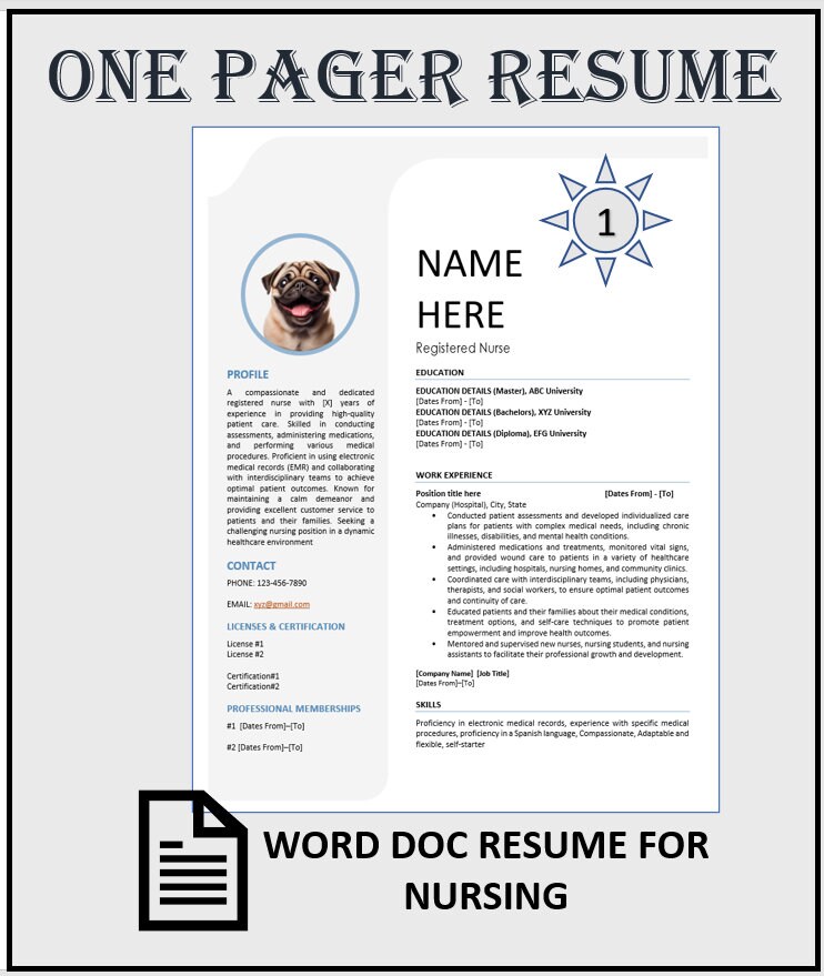 Nursing Resume and Cover Letter Template for New Graduate Practitioner ...