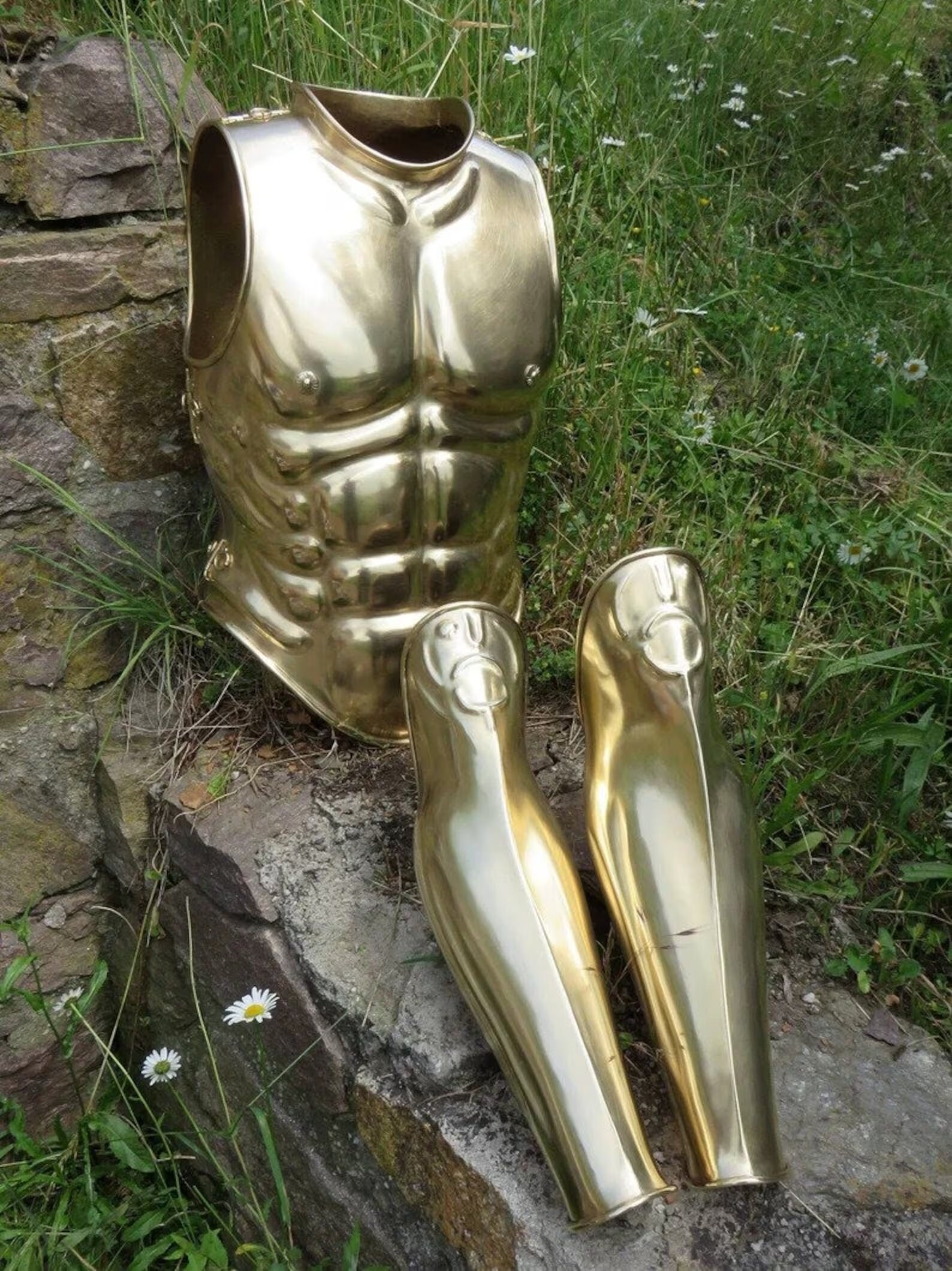 Medieval Roman Chest Armor, Reenactment Cuirass With Roman Helmet 18 ...