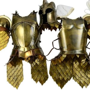 Medieval Steel Kingsguard Half Body Armor Suit SCA Larp Warrior Knight ...