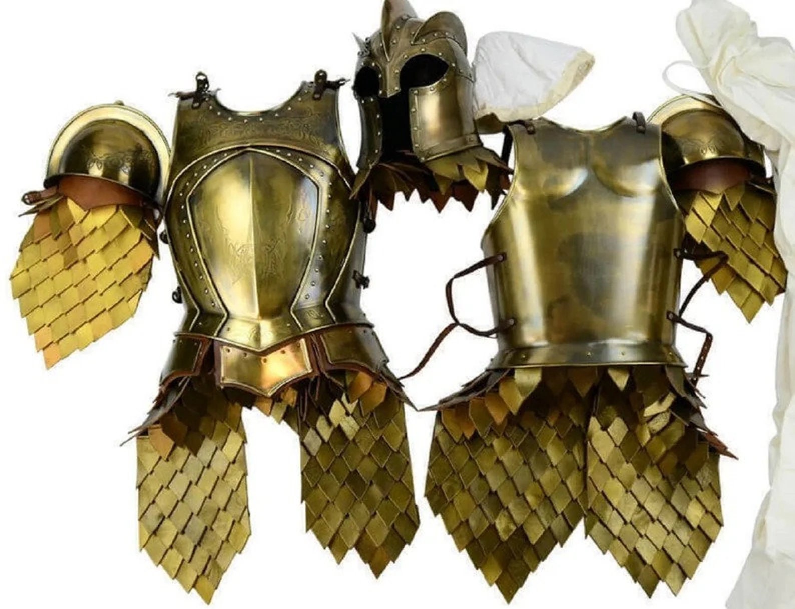 Medieval Steel Kingsguard Half Body Armor Suit SCA Larp Warrior Knight ...