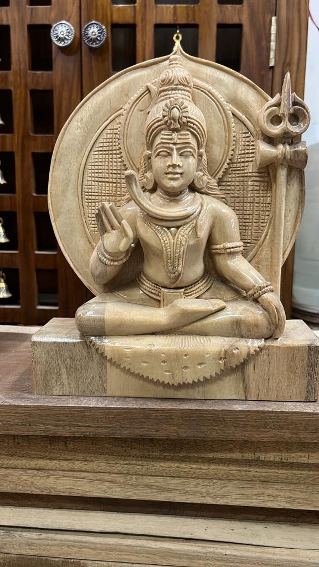 Lord Shiva Wood Idol - Etsy