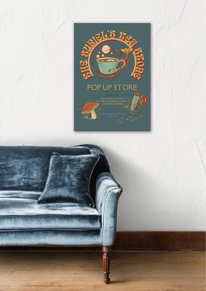 ACOTAR Suriel Tea Store Pop up Poster - Digital Download - Vintage ...