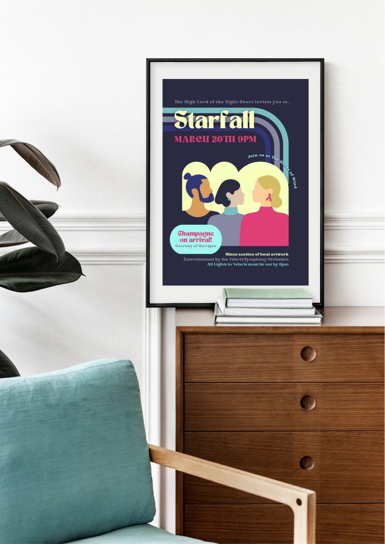 ACOTAR Starfall Event Poster Fan Art Instant Download Wall Printdecor Inspired by A Court of ...