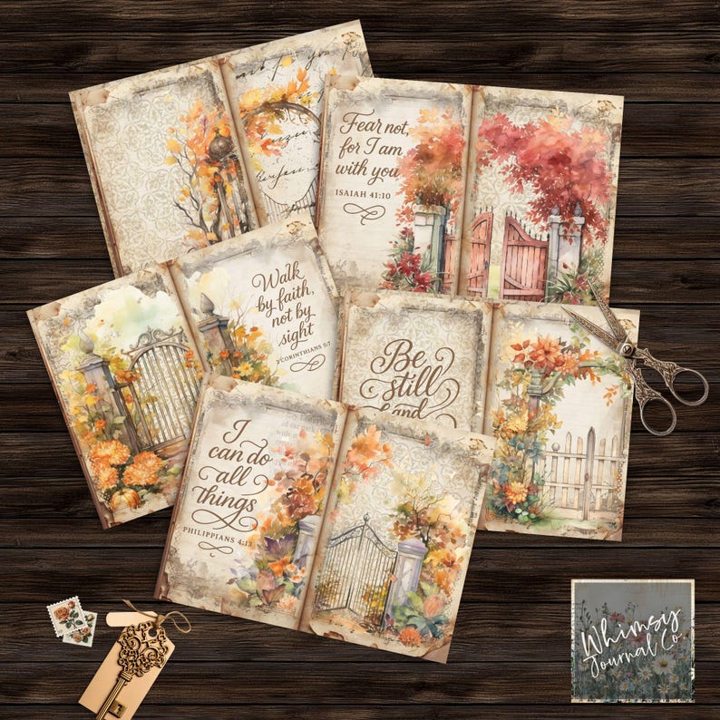 Stillness at the Gate Junk Journal Papers - Junk Journal Digitals ...