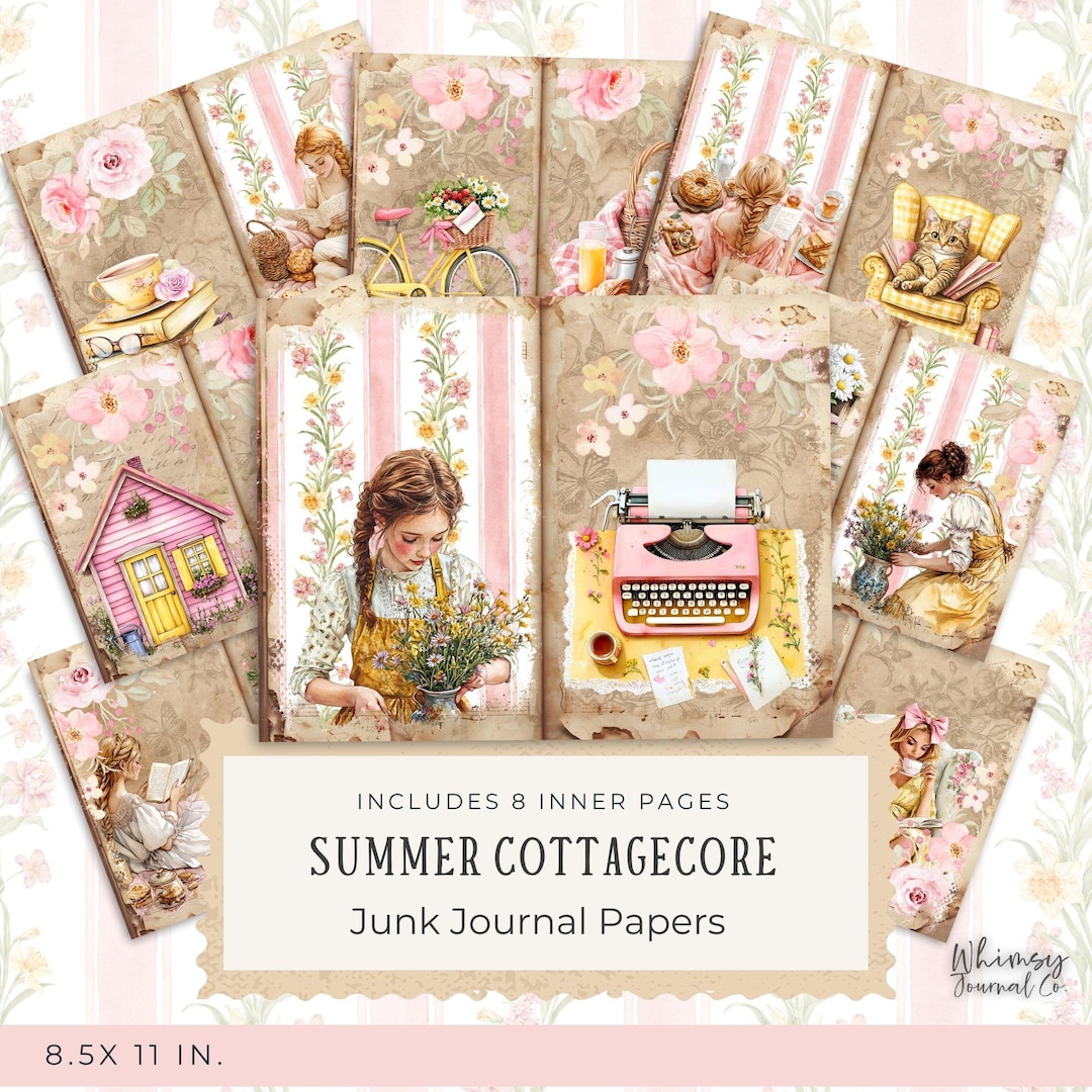 Summer Cottagecore Junk Journal - Cottagecore Themed Junk Journal ...