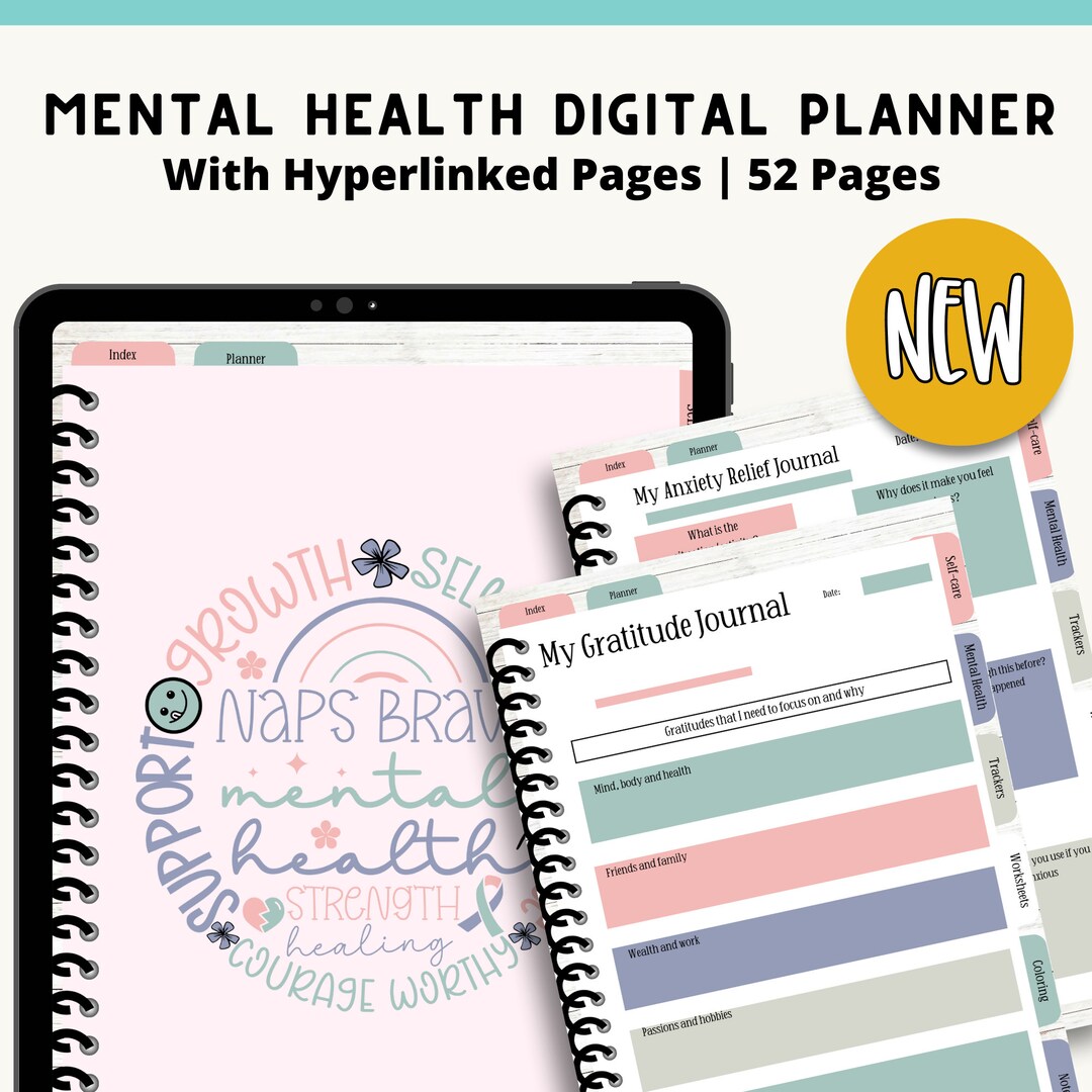 Mental Health Digital Planner for Goodnotes and Ipad - Etsy