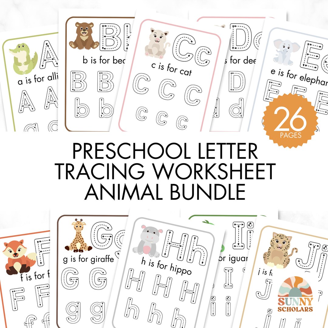Preschool Letter Tracing Printables, Letter of the Week Worksheets ...