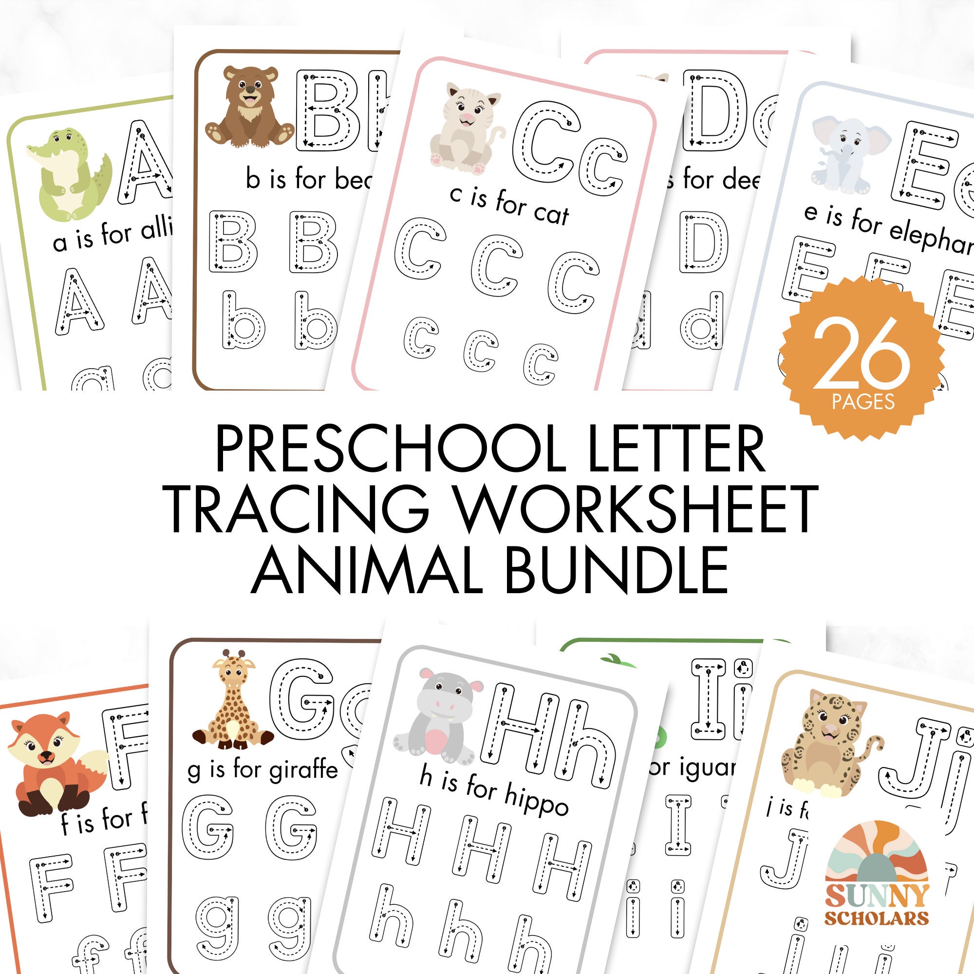 Preschool Letter Tracing Printables, Letter of the Week Worksheets ...