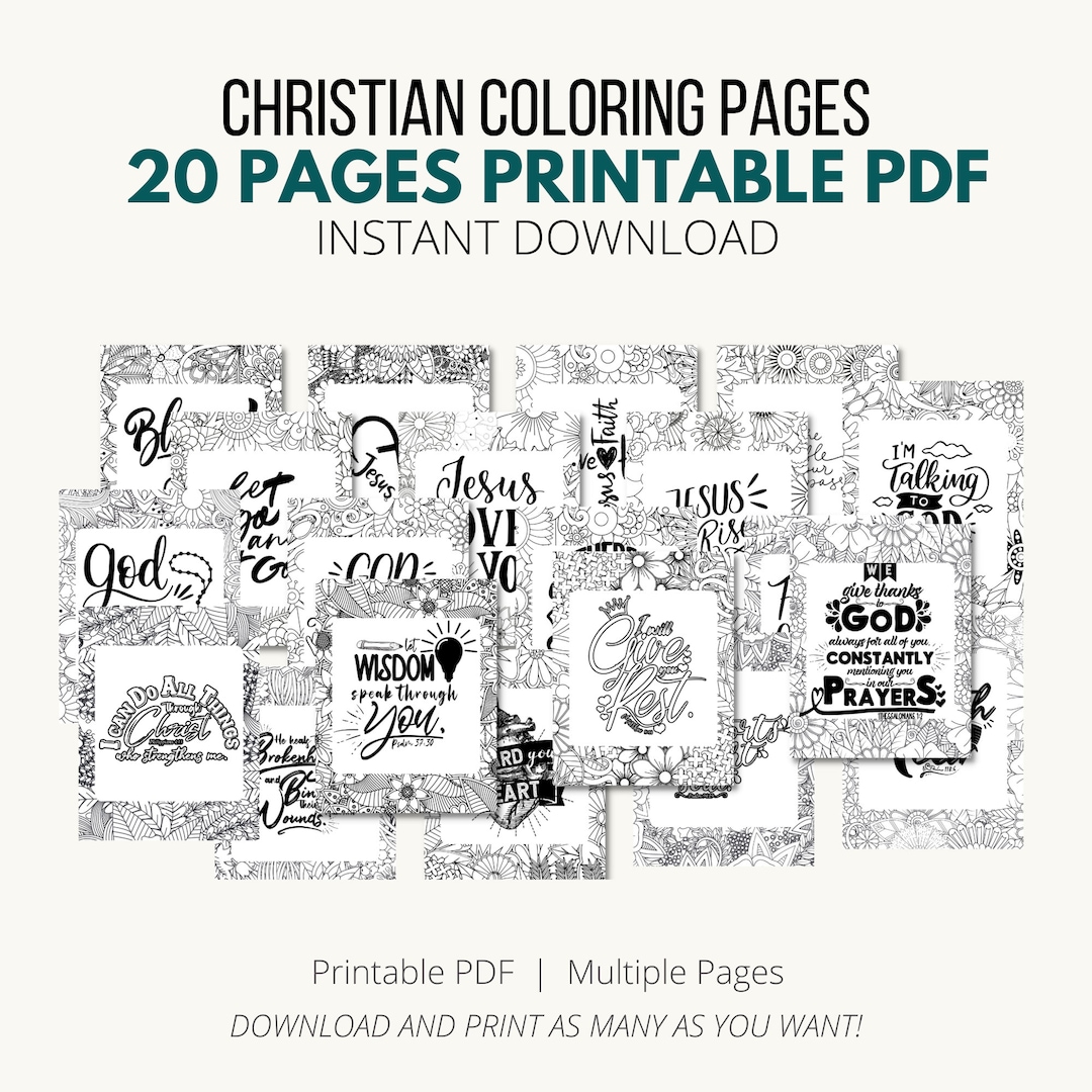 Christian Coloring Pages Bible Verse Coloring Sheets Scripture Coloring ...