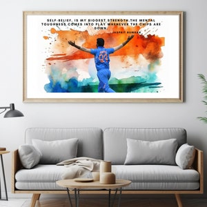 Jasprit Bumrah Cricket Message Printable Poster Motivational Quote ...