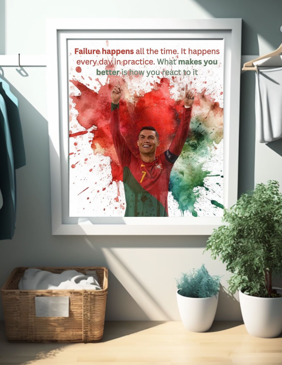 Cristiano Ronaldo Soccer Message Printable Poster Motivational Quote ...