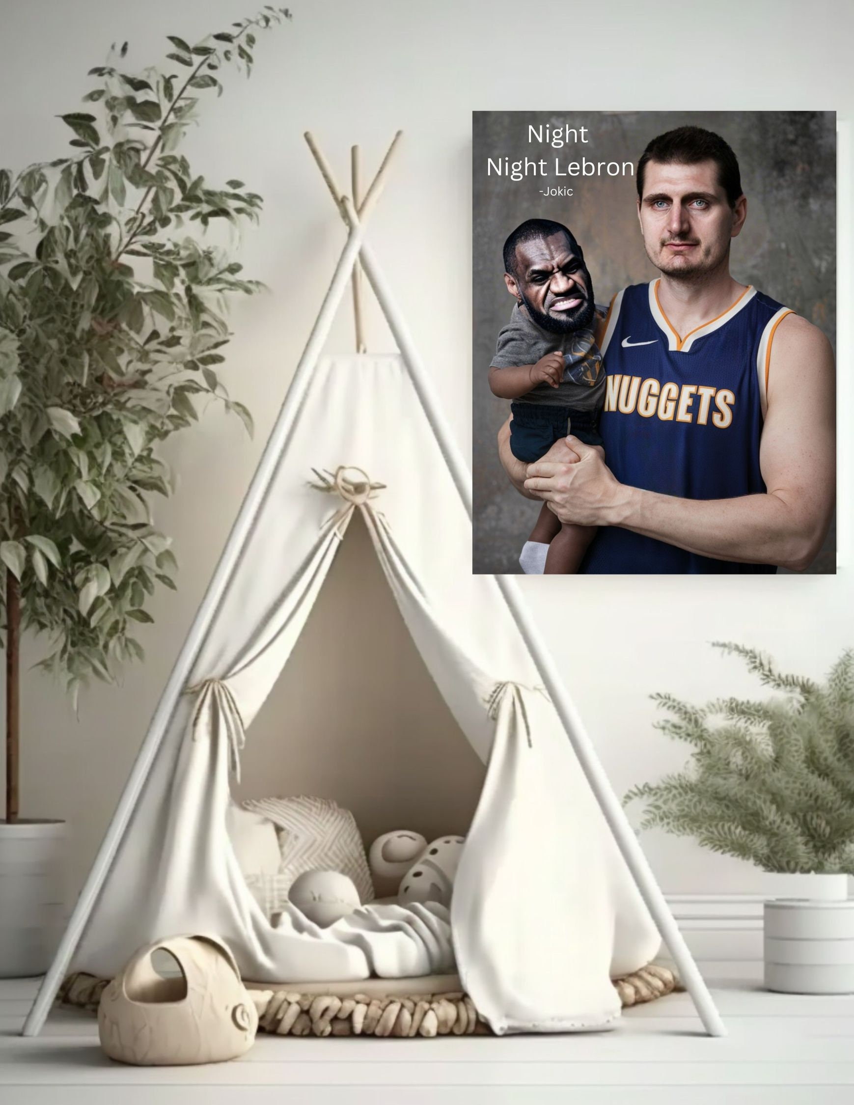 Nikola Jokic Denver Nuggets NBA Finals Basketball Funny Art Digital NBA ...