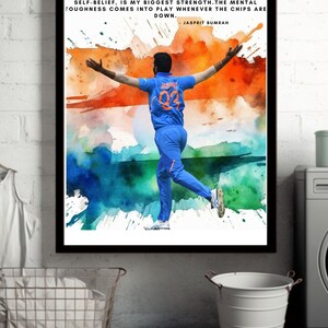 Jasprit Bumrah Cricket Message Printable Poster Motivational Quote ...