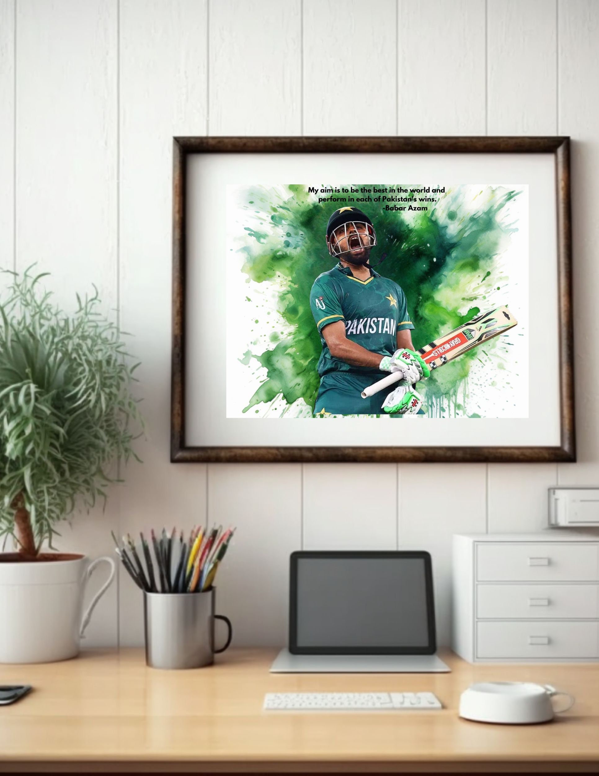 Babar Azam Cricket Message Printable Poster Motivational Quote Download ...