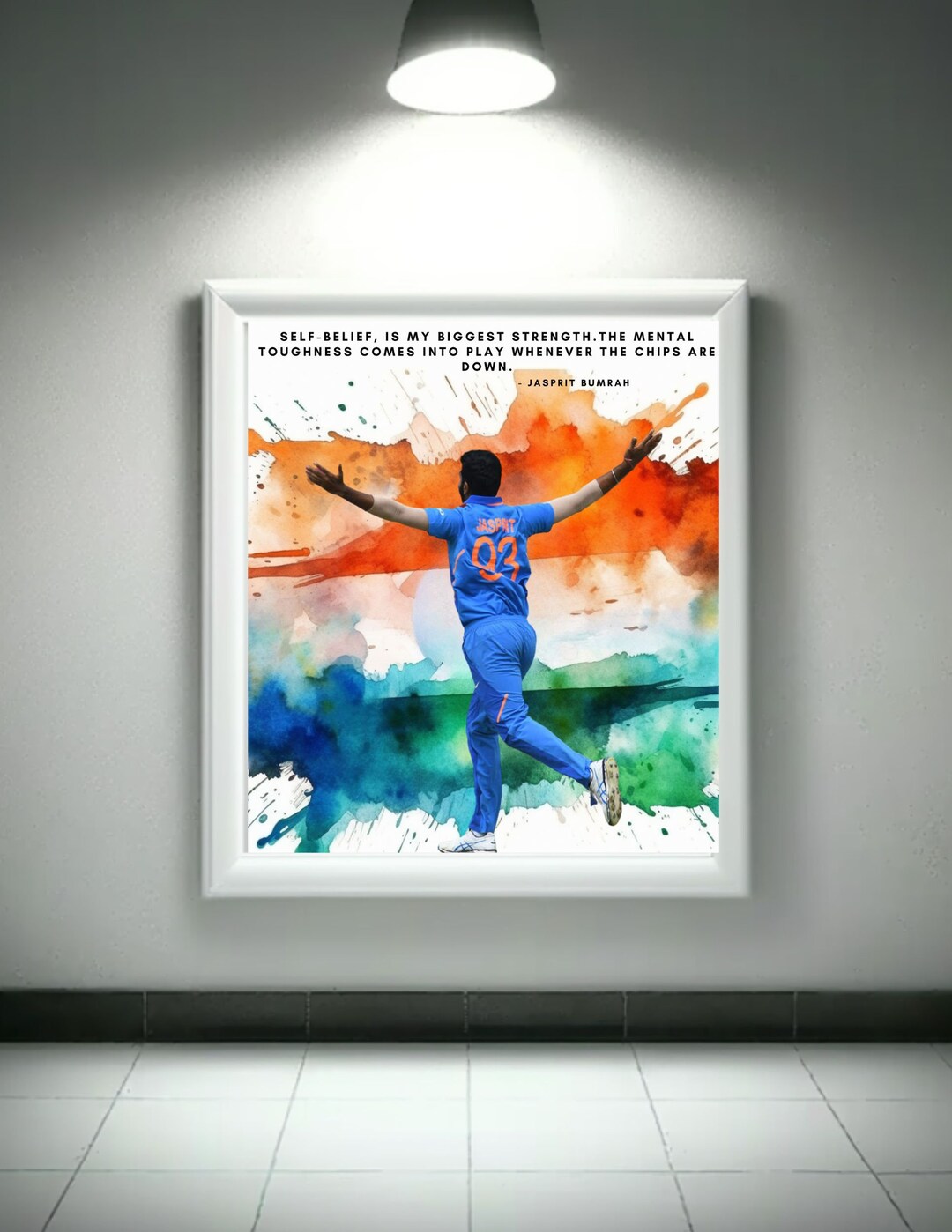 Jasprit Bumrah Cricket Message Printable Poster Motivational Quote ...