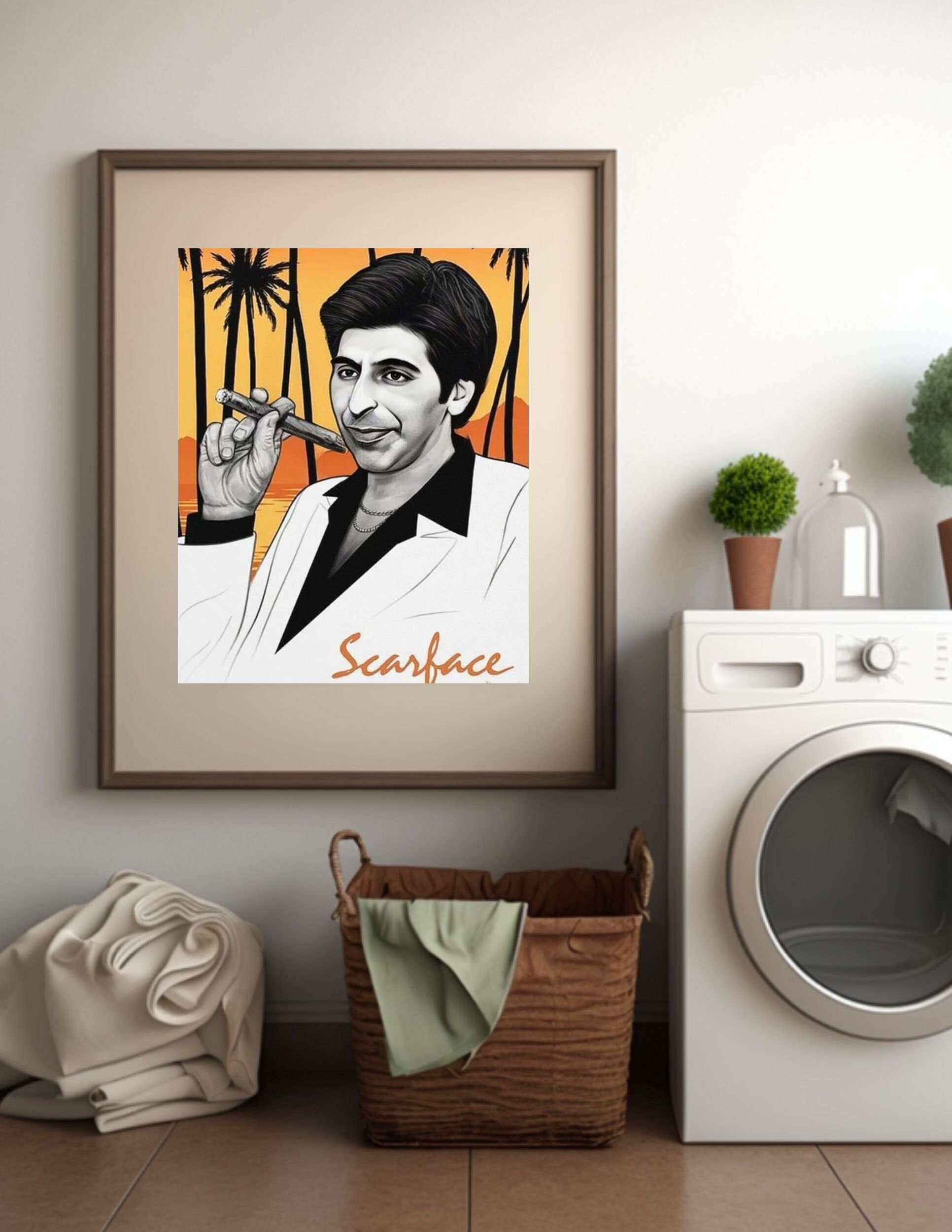 Custom Scarface Digital Poster Al Pacino Portrait Personalized Movie ...