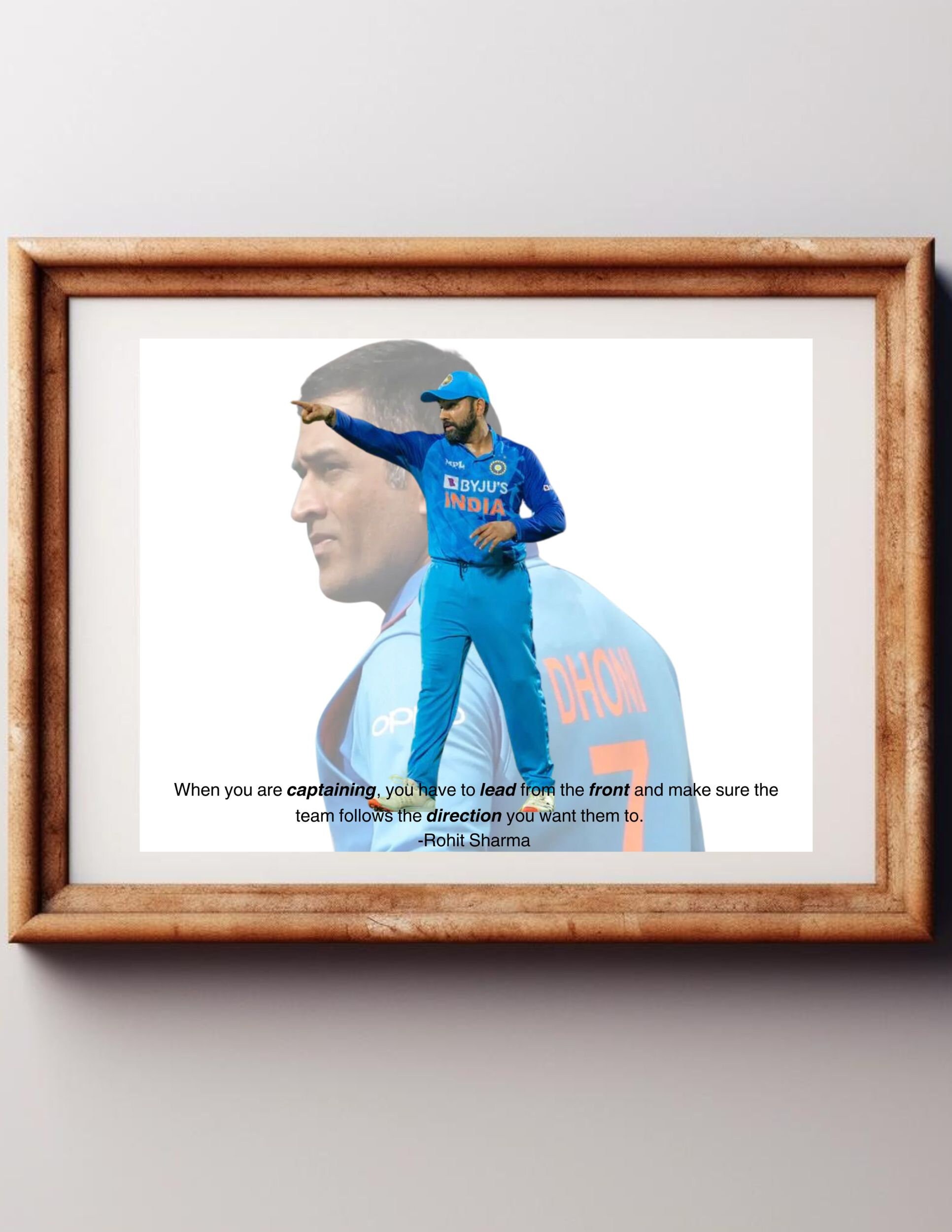 MS Dhoni Rohit Sharma Cricket Message Motivational Quote Download Print ...