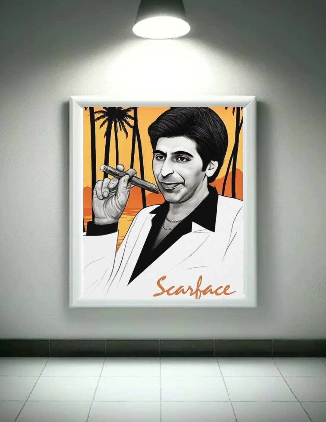 Custom Scarface Digital Poster Al Pacino Portrait Personalized Movie ...
