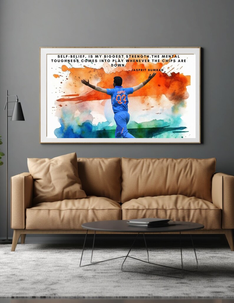 Jasprit Bumrah Cricket Message Printable Poster Motivational Quote ...