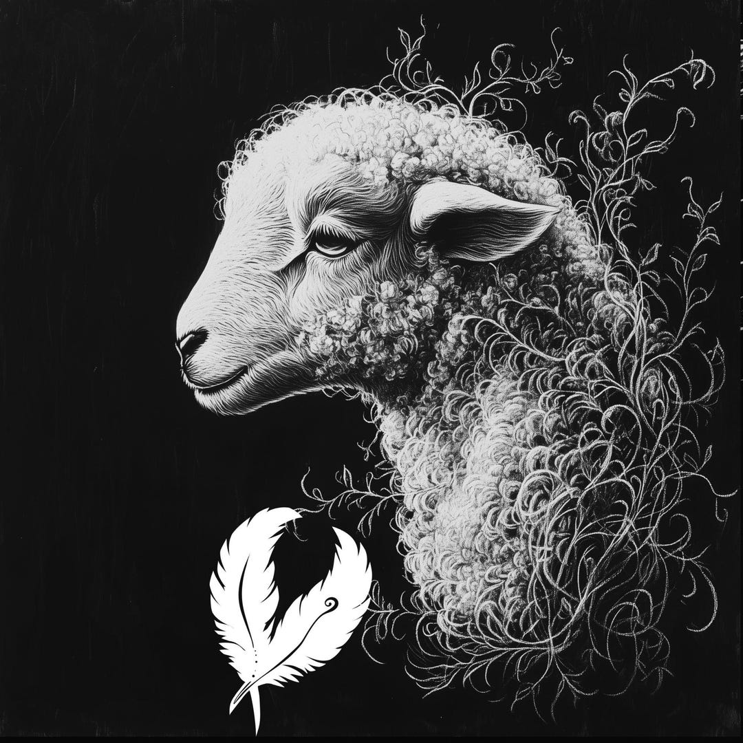 Sheep Png File for Slate Laser Engraving, Glowforge File, Lightburn Png ...