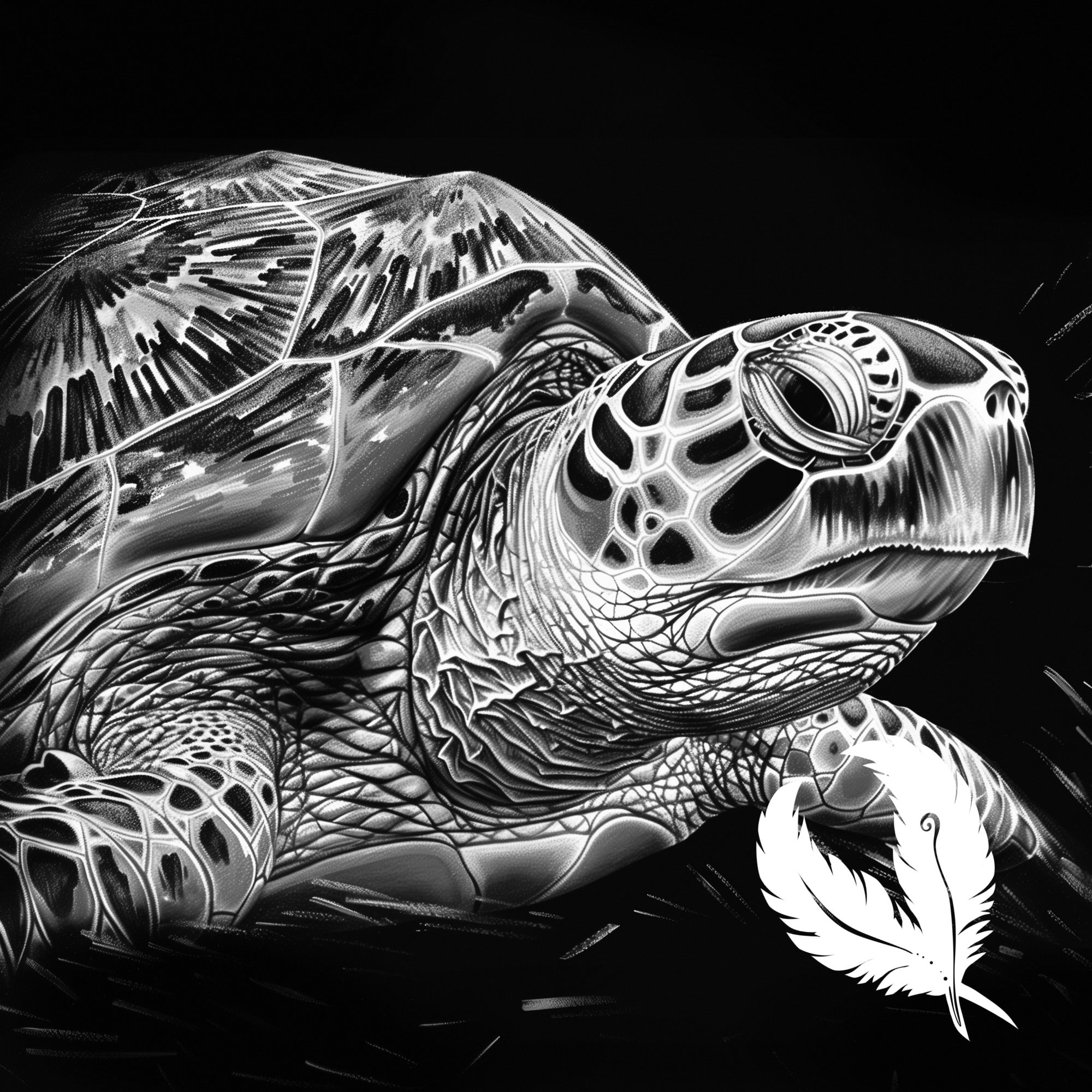 Sea Turtle Png File for Laser Engraving, Glowforge File, Lightburn Png ...