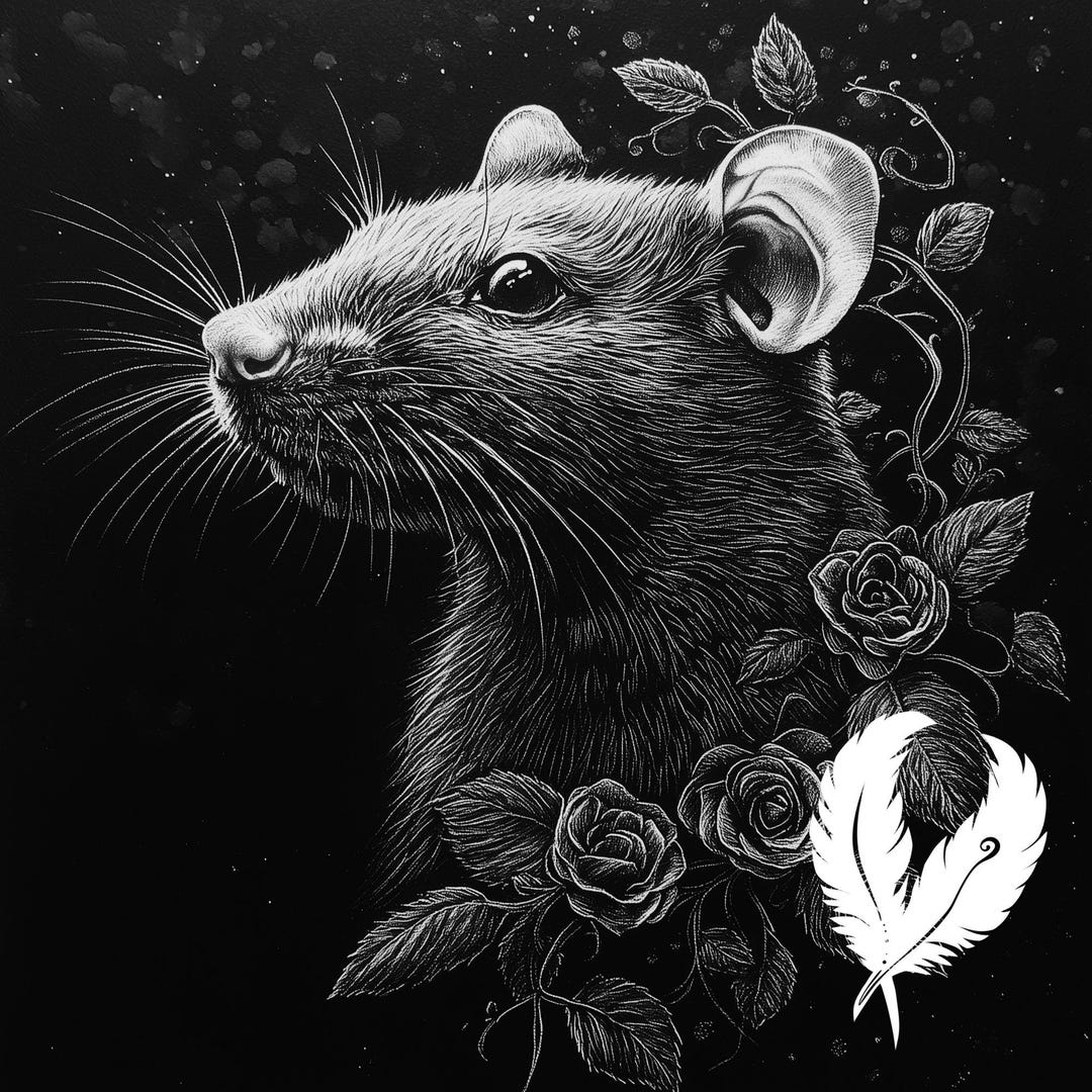 Mouse Png File for Slate Laser Engraving, Glowforge File, Lightburn Png ...