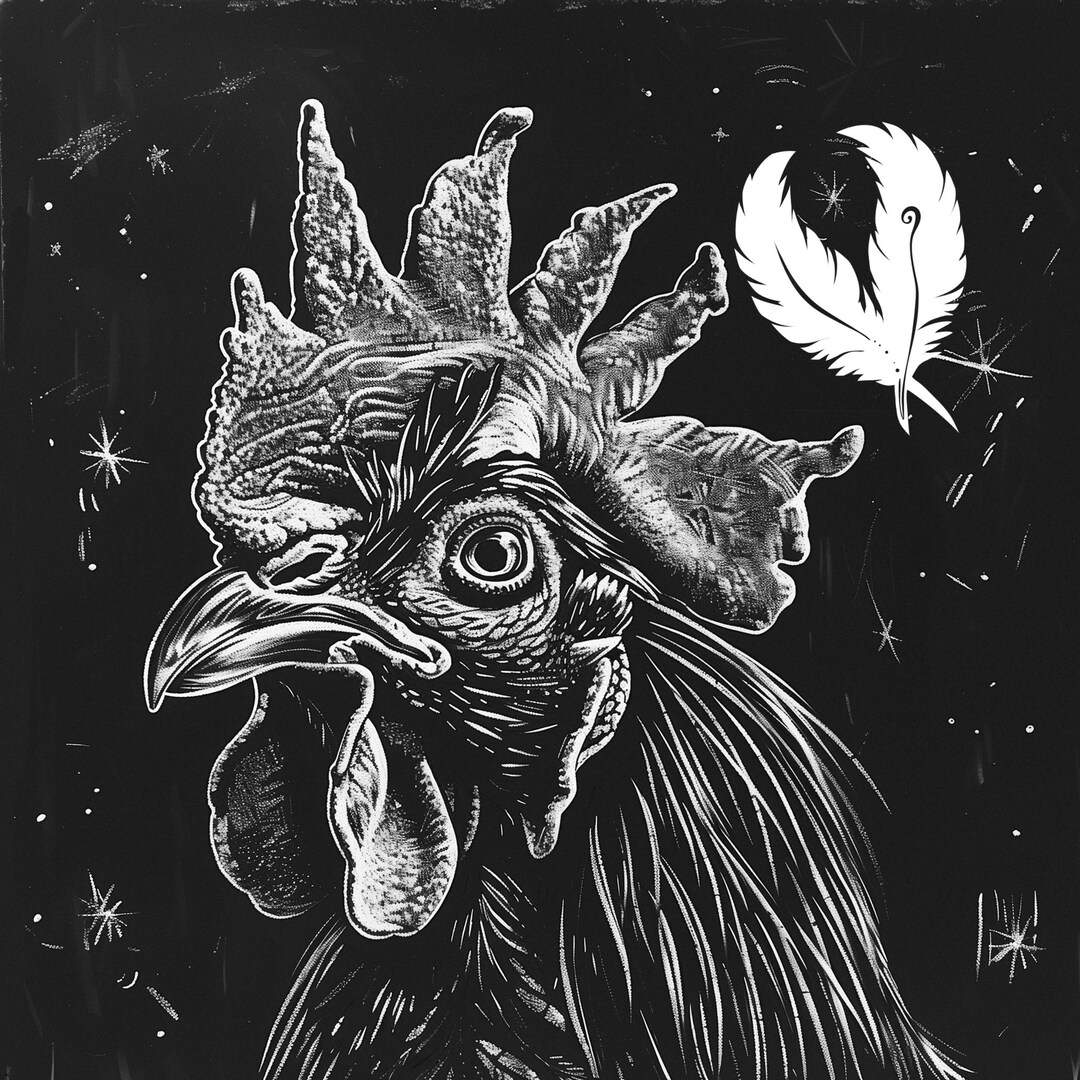 Chicken Png File for Slate Laser Engraving, Glowforge File, Lightburn ...