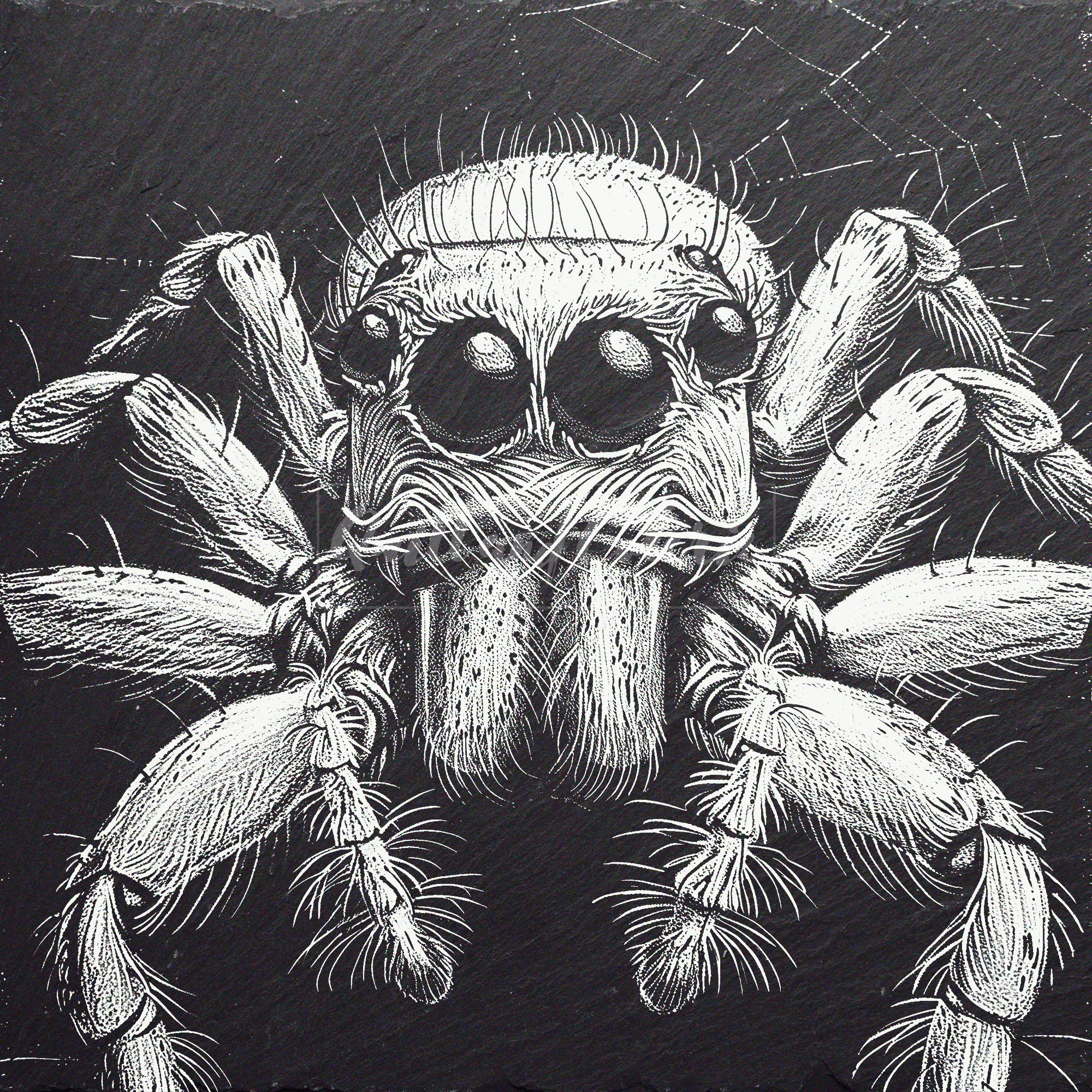 Spider Png File for Slate Laser Engraving, Glowforge File, Lightburn ...