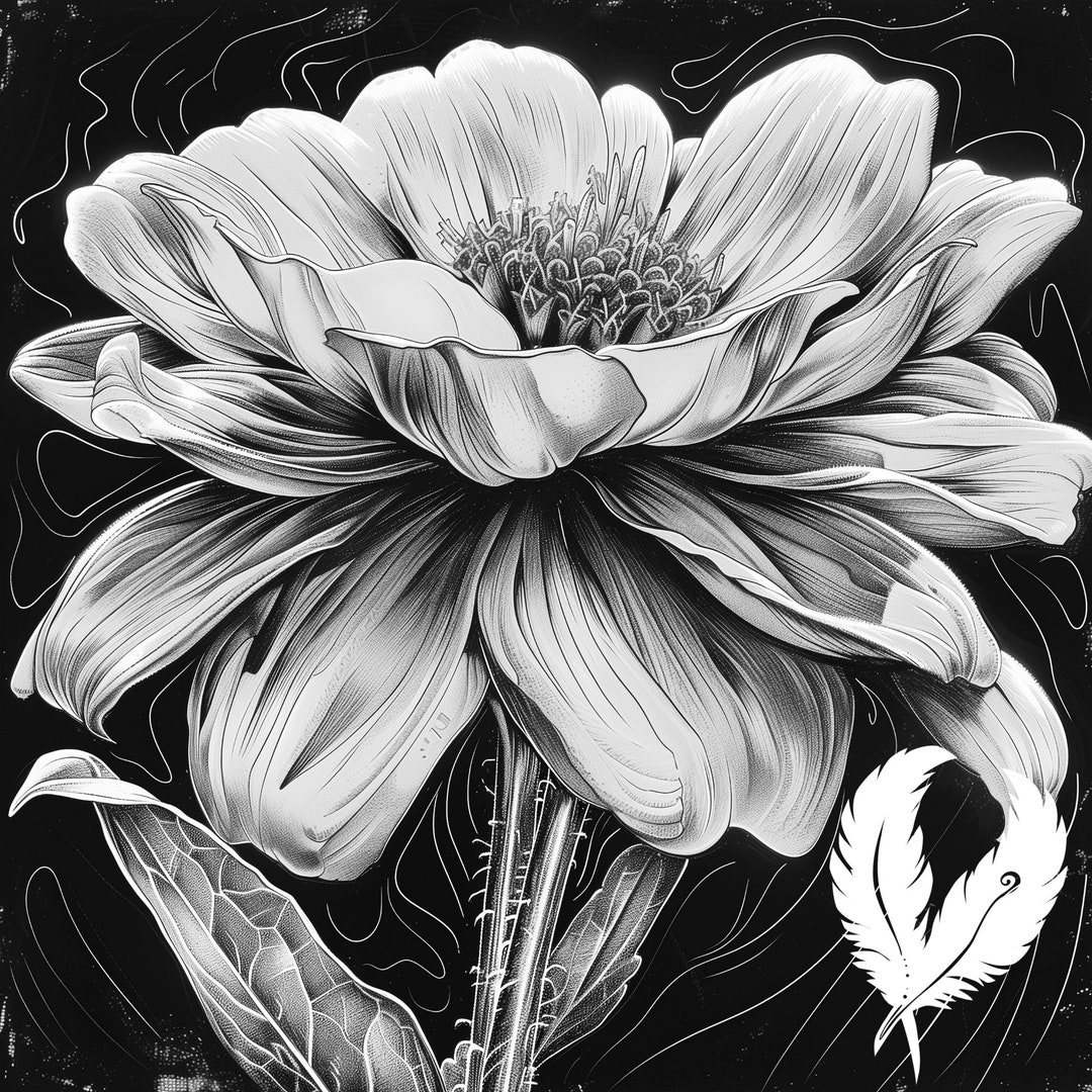 Marigold Flower Png File for Slate Laser Engraving, Glowforge File ...
