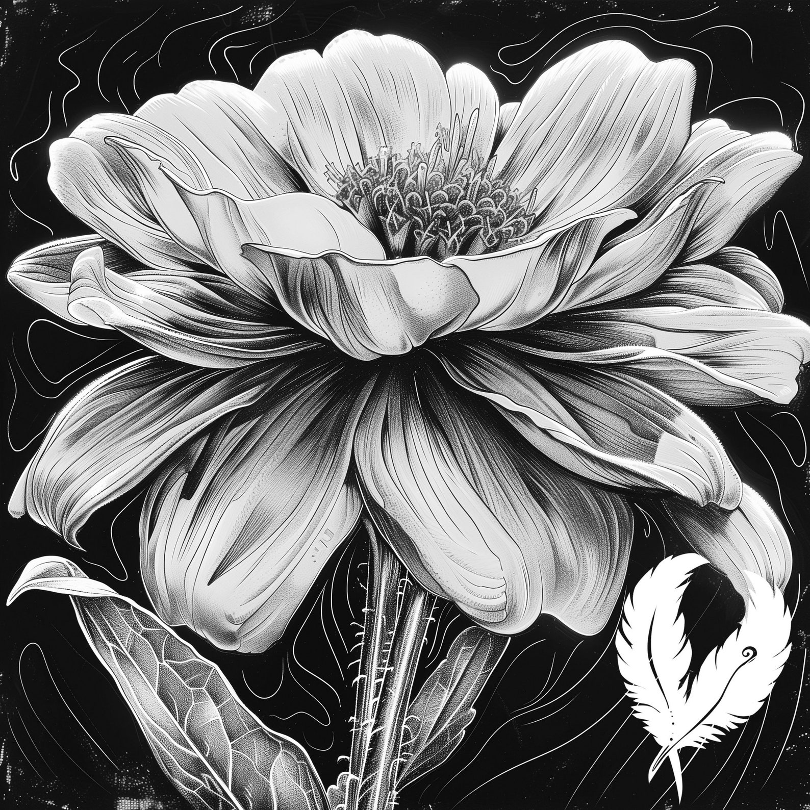 Marigold Flower Png File for Slate Laser Engraving, Glowforge File ...