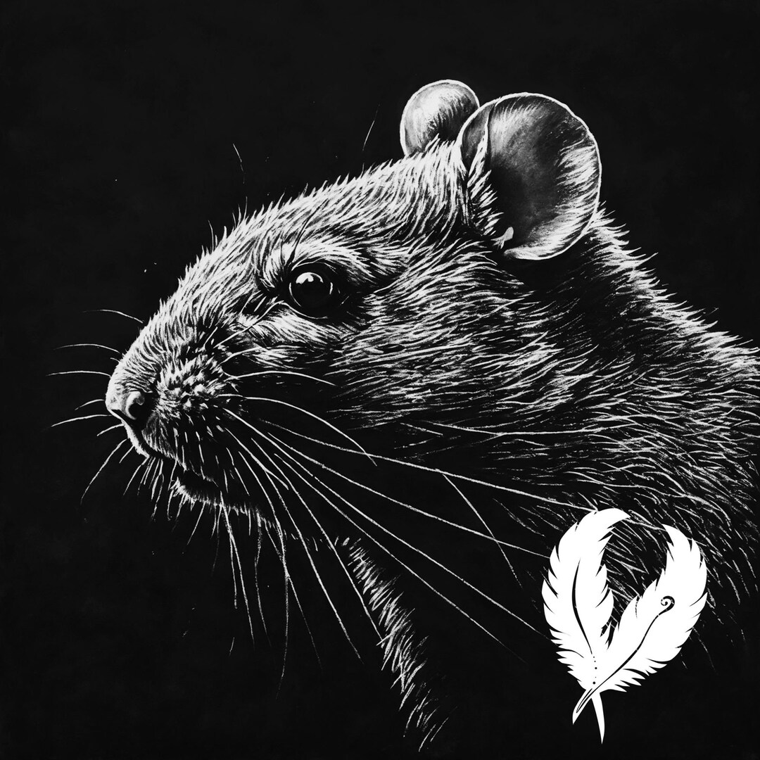 Mouse Png File for Slate Laser Engraving, Glowforge File, Lightburn Png ...
