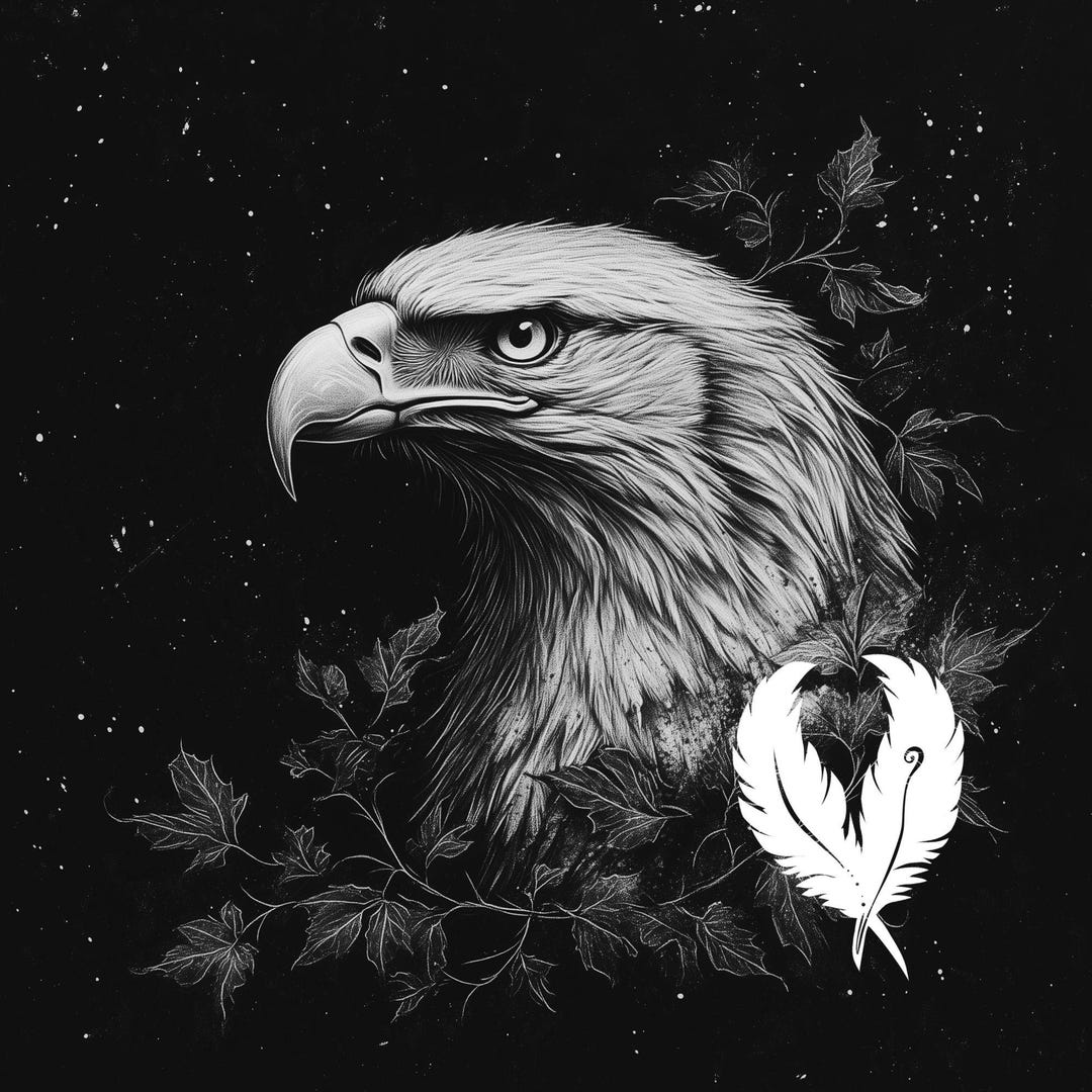 Eagle Png File for Slate Laser Engraving, Glowforge Flag File ...