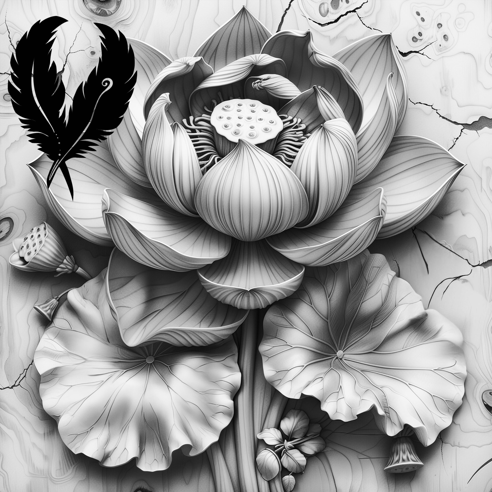 Lotus Flower Png File for Laser Engraving, Glowforge File, Lightburn ...