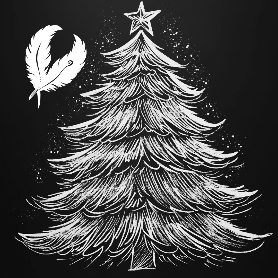 Christmas Tree Png File for Slate Laser Engraving, Glowforge File ...