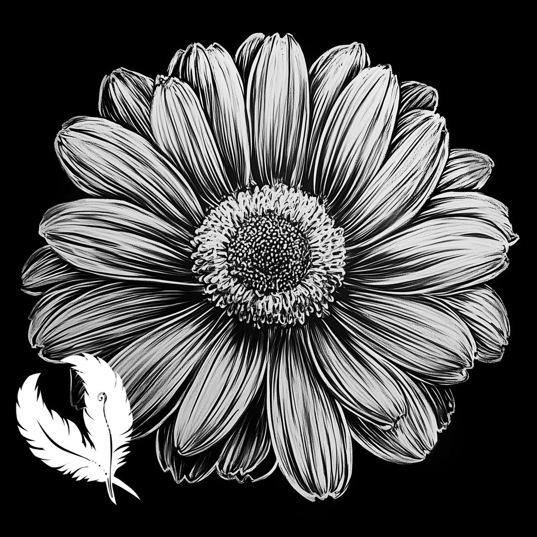 Daisy Flower Png File for Slate Laser Engraving, Glowforge File ...
