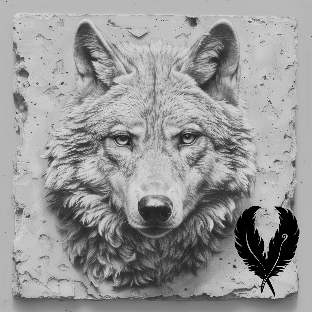 Wolf Png File for Laser Engraving, Glowforge File, Lightburn Png, 3d ...