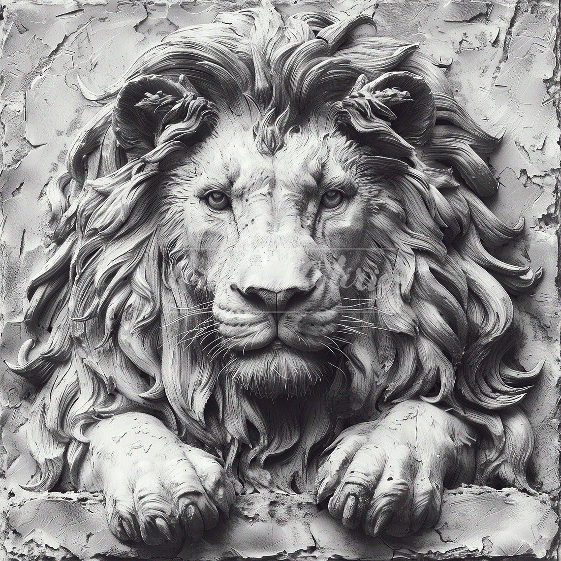 Lion Png File for Laser Engraving, Glowforge File, Lightburn Png, 3d ...
