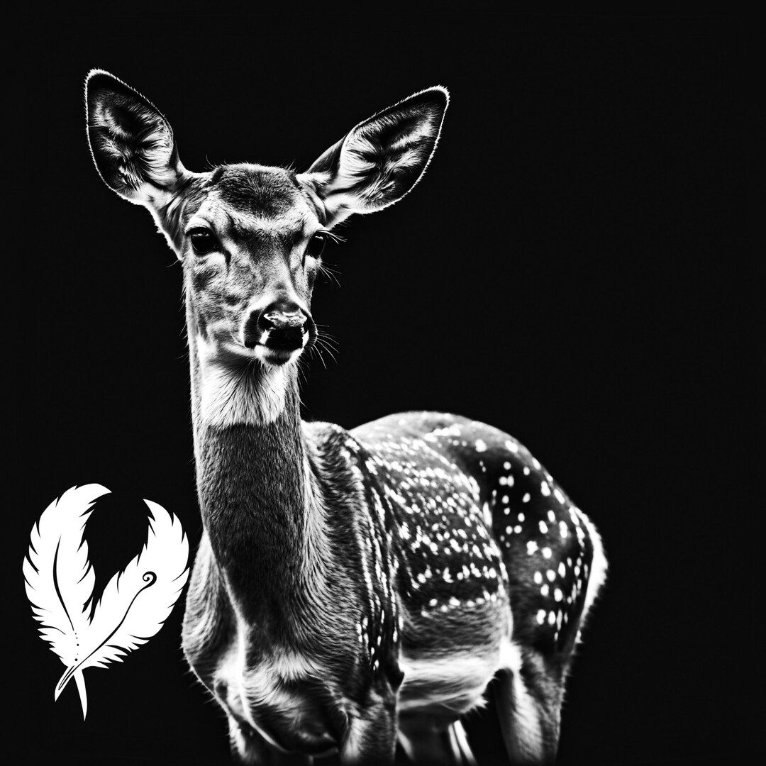 Deer Png File for Slate Laser Engraving, Glowforge File, Lightburn Png ...