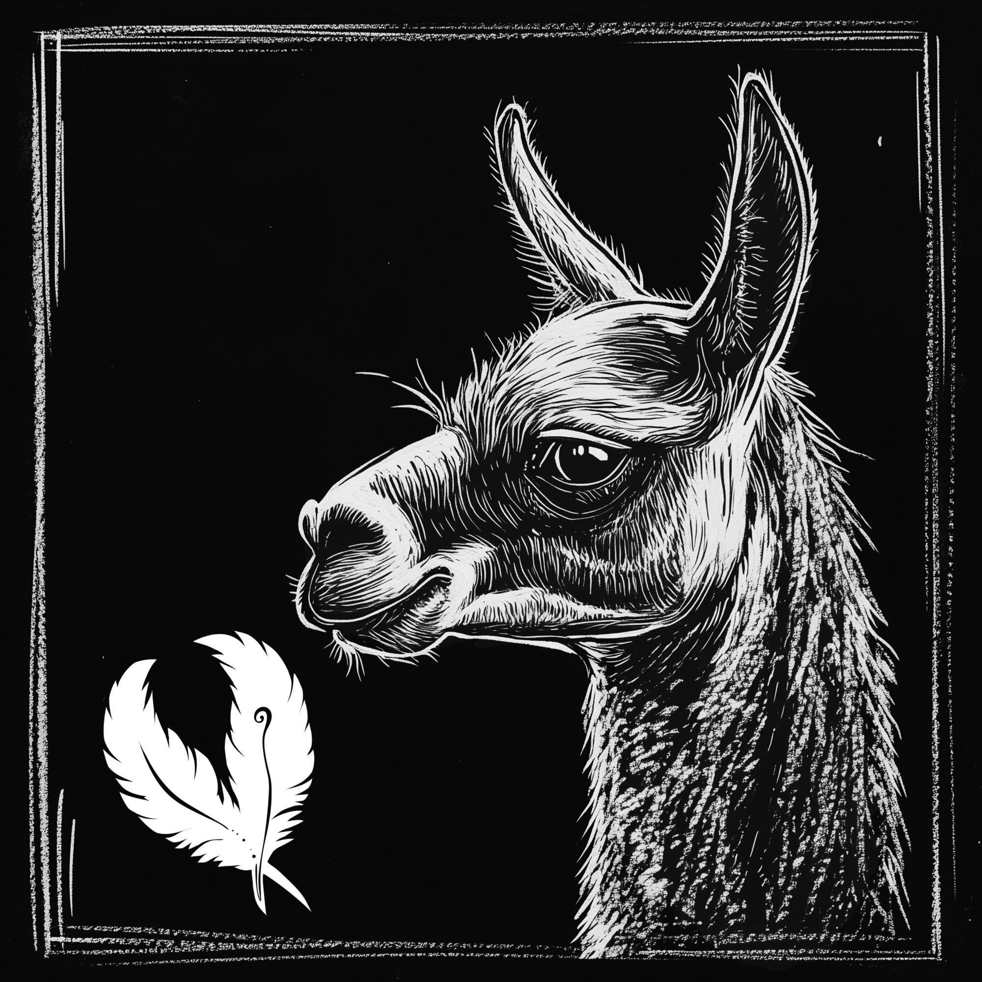 Llama Png File for Slate Laser Engraving, Alpaca Glowforge File ...