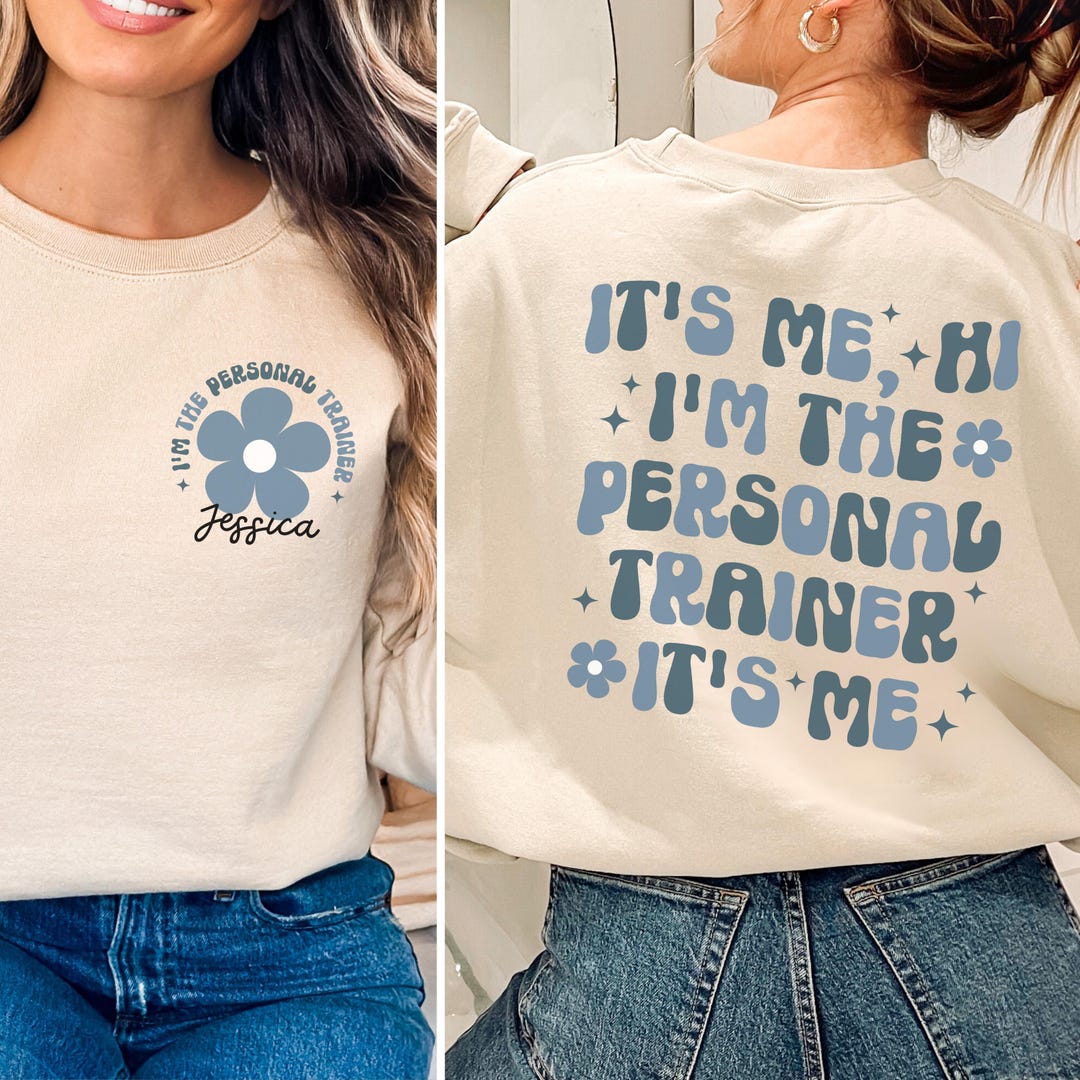 Personalized Personal Trainer Shirt, Custom Personal Trainer Sweatshirt ...