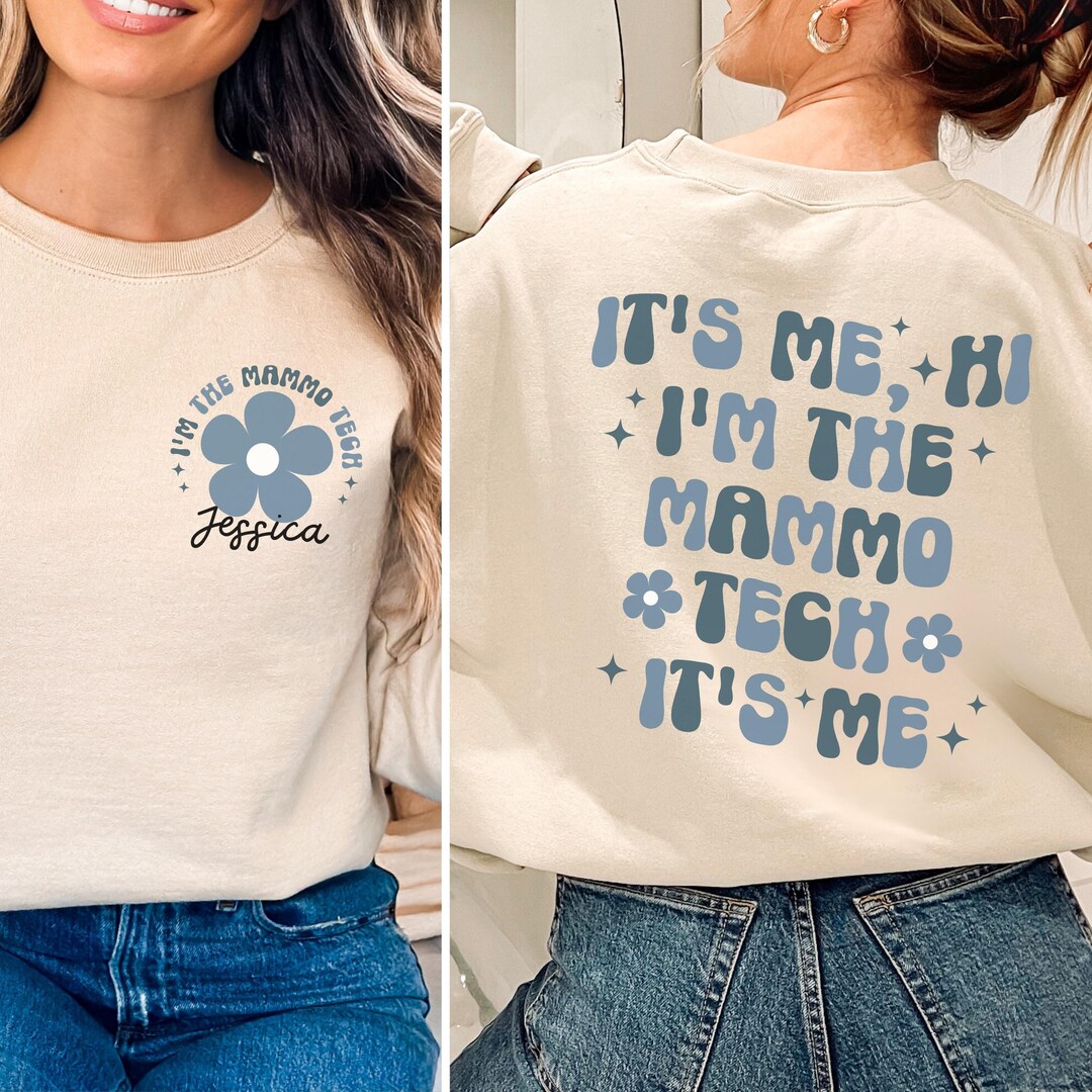Personalized Mammo Tech Shirt, Custom Mammo Technologist Sweatshirt ...